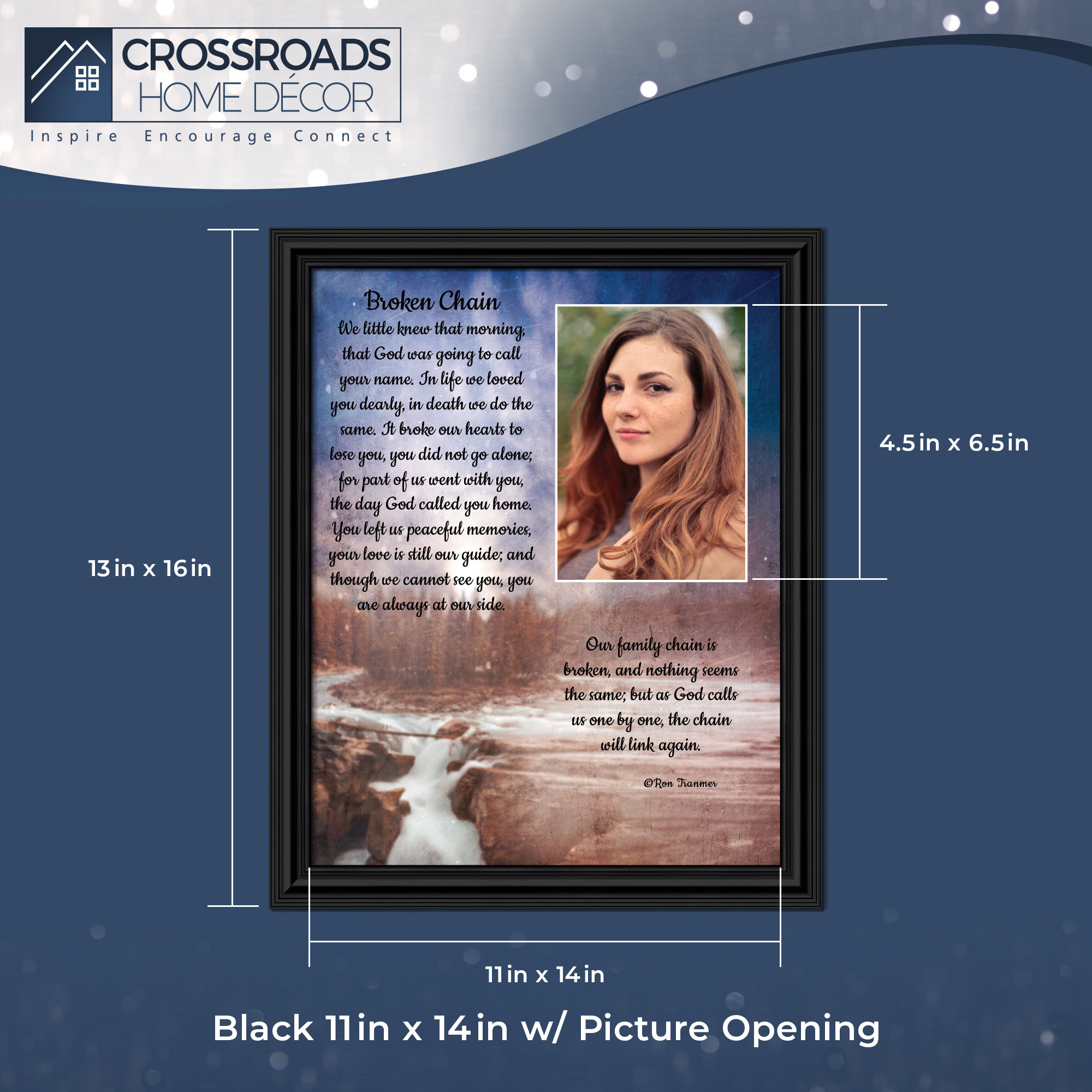 Broken Chain Poem, Sympathy Gift Photo Frame, in Memory of Loved One ...