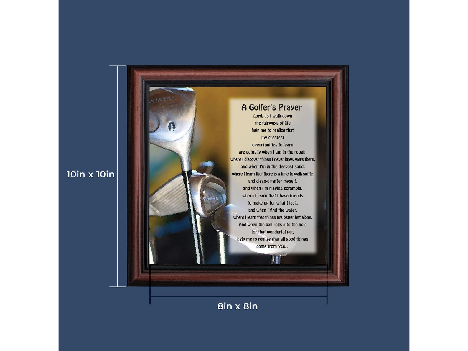 Golfer's Prayer, Golfer's Gift for Men Picture Frame, 10x10 8512 - Etsy