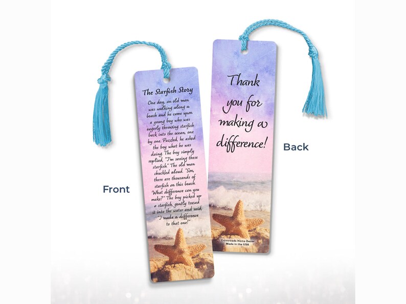 Starfish Story Bookmarks, Teacher Thank You Cards From Student, Bulk ...
