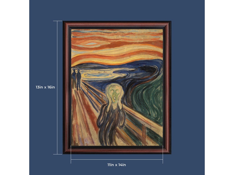 The Scream Framed Print by Edward Munch, World Famous Wall Art ...