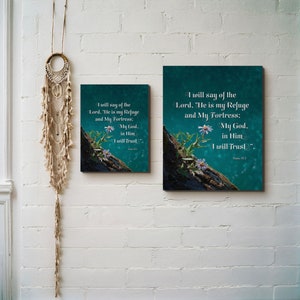 Psalm 91 Wall Art, Psalms 91 Wall Art Canvas Print, Scripture Wall Art ...