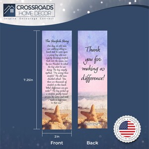 Starfish Story Bookmarks, Teacher Thank You Cards From Student, Bulk ...