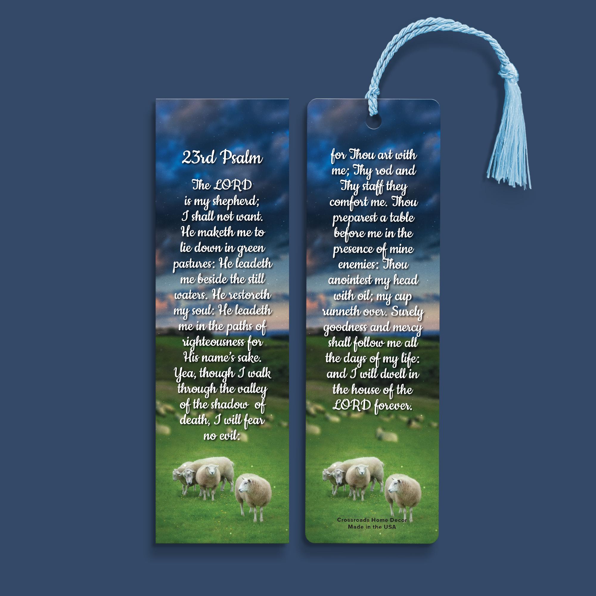 Psalm 23 Bookmark Set, Christian Inspirational Book Mark, Scripture ...