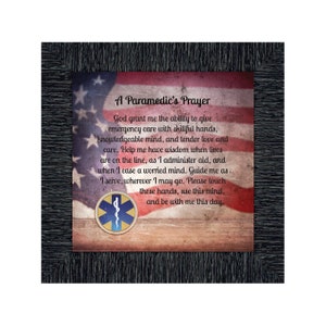 Prayer for the Paramedic Framed Poem First Responders Gift - Etsy