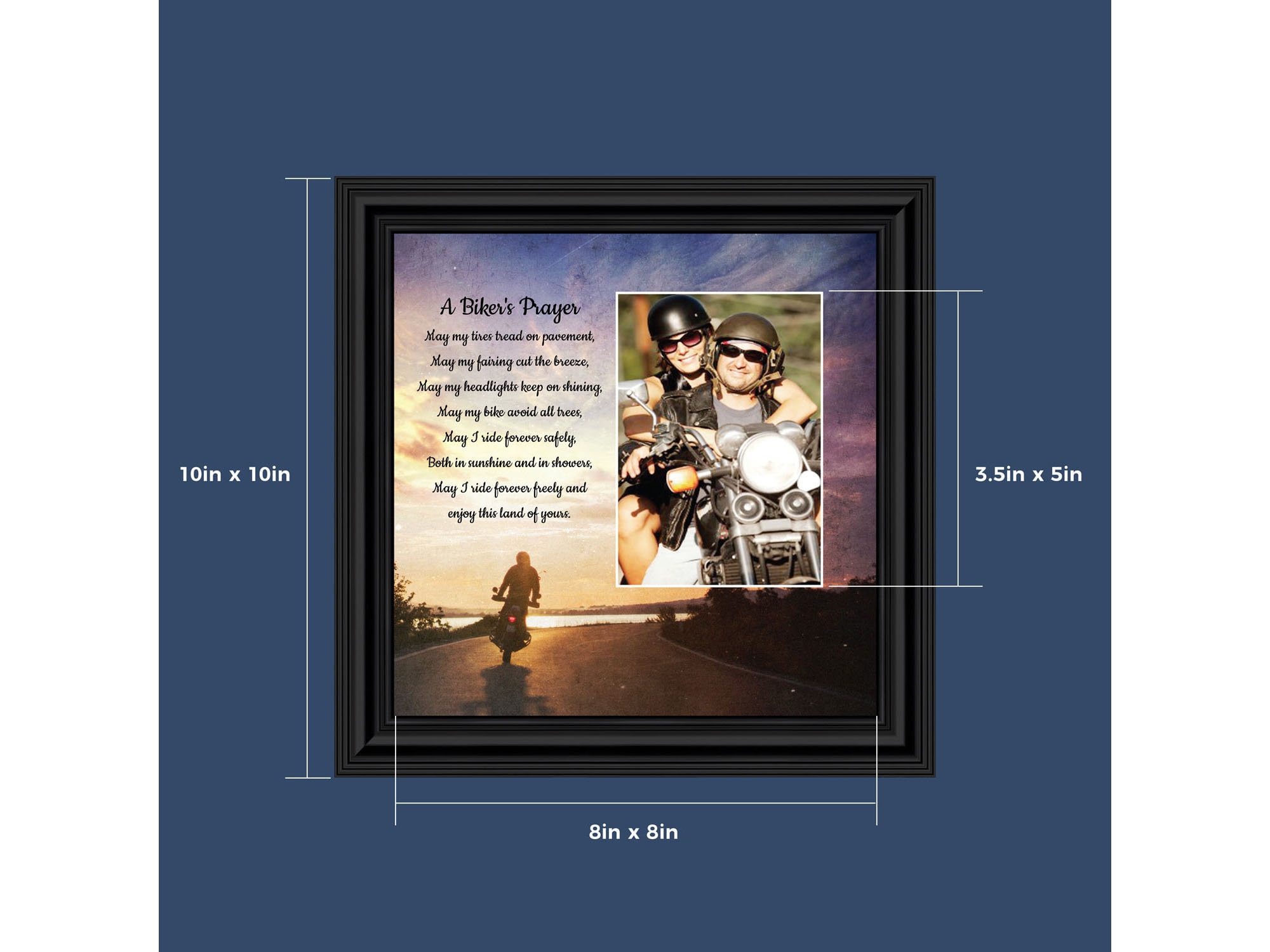 A Biker's Prayer, Gift for Motorcycle Riders, Inspirational Bike ...