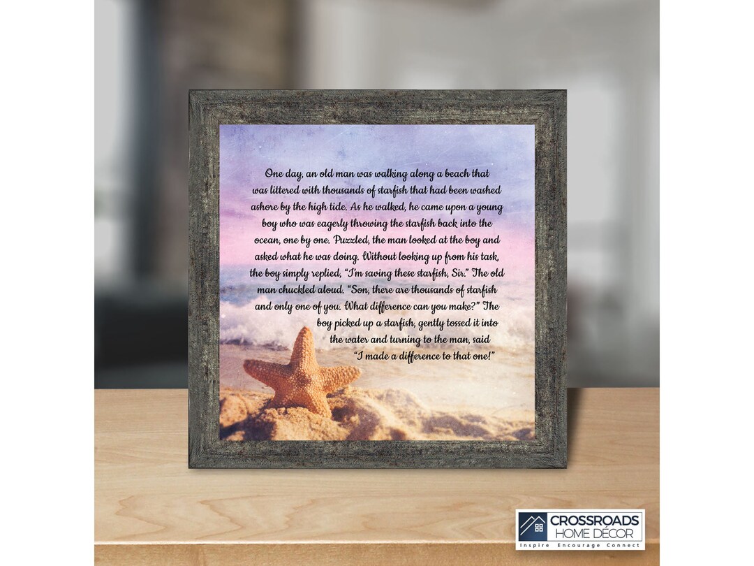 The Starfish Story Teacher Gift, Thank You Gifts or Encouragement Gifts ...