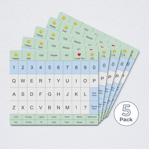 Adult Communication Board - Non-slip, Portable Letter Chart for Non ...