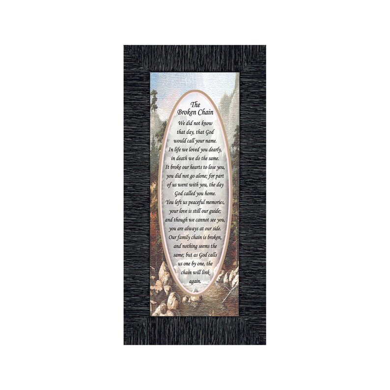 Broken Chain, in Memory of a Loved One, Love You Always Plaque, 6x12 ...