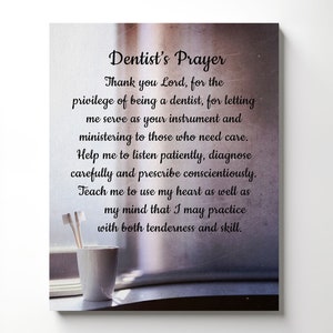 Dentist Office Wall Decor, Dentist Canvas Frame, Dental School ...