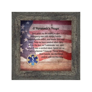 Prayer for the Paramedic Framed Poem First Responders Gift - Etsy