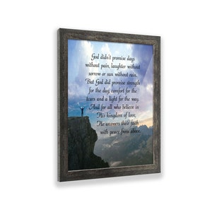 God's Promise, Religious Gift, Poem of Encouragement - Etsy