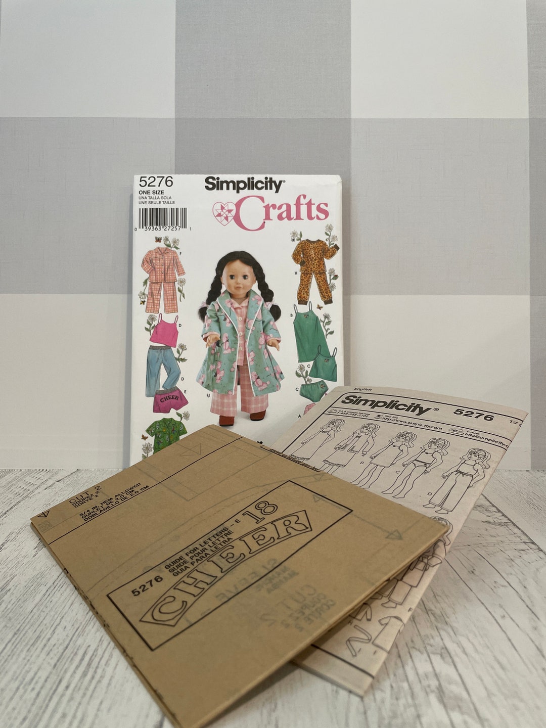 Simplicity 5276 Pajamas Robe 18” Doll Clothes Pattern - Etsy