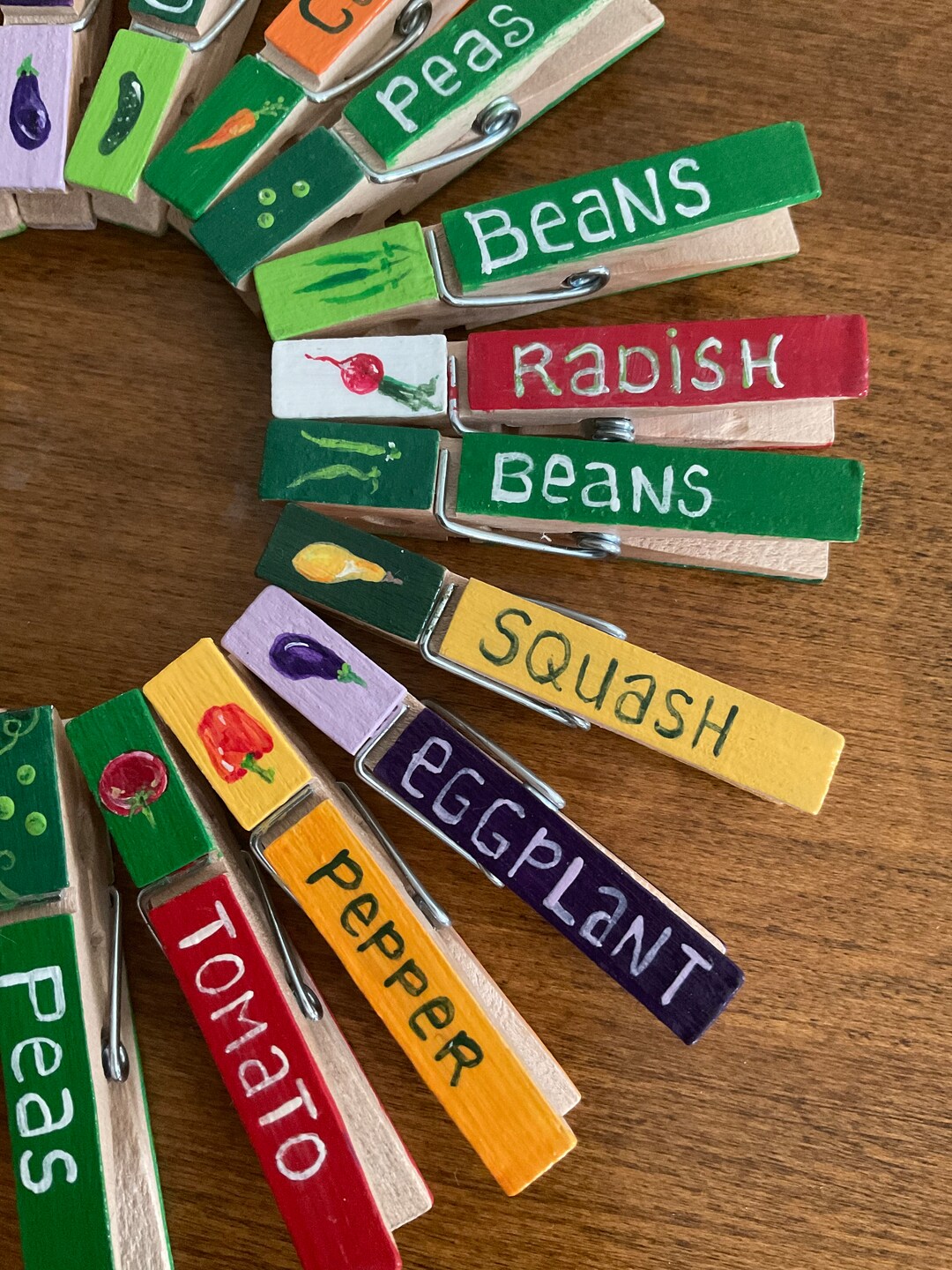 Custom Seed Starter Miniature Clothespin Markers ~ Reusable Garden Tags ...