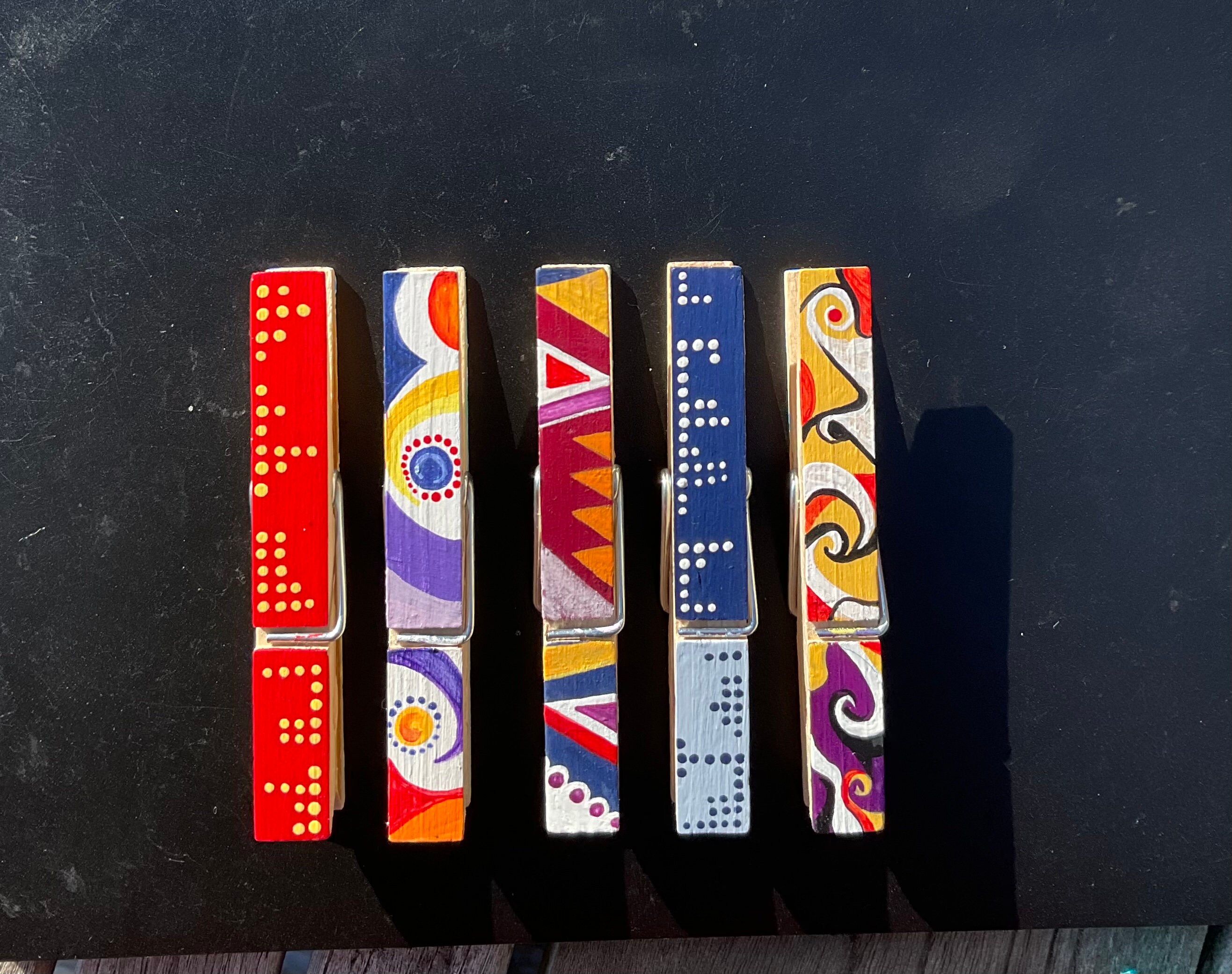 Sunfish Handpainted Clothespins Photo Clips ~ Laundry Supplies ~ Kids ...