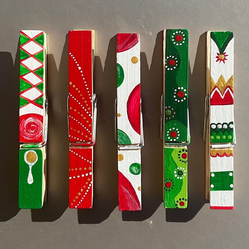 Christmas Clothespin - Etsy