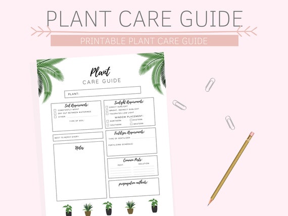Printable Plant Care Template Printable Templates Free