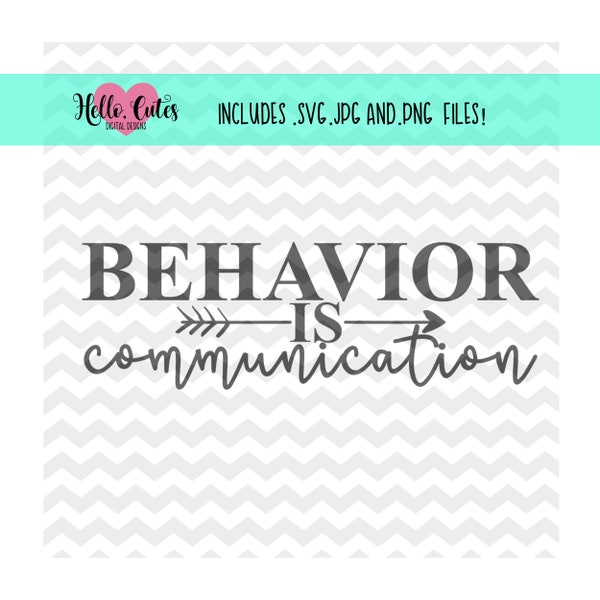 Behavior is Communication Png Svg - Etsy