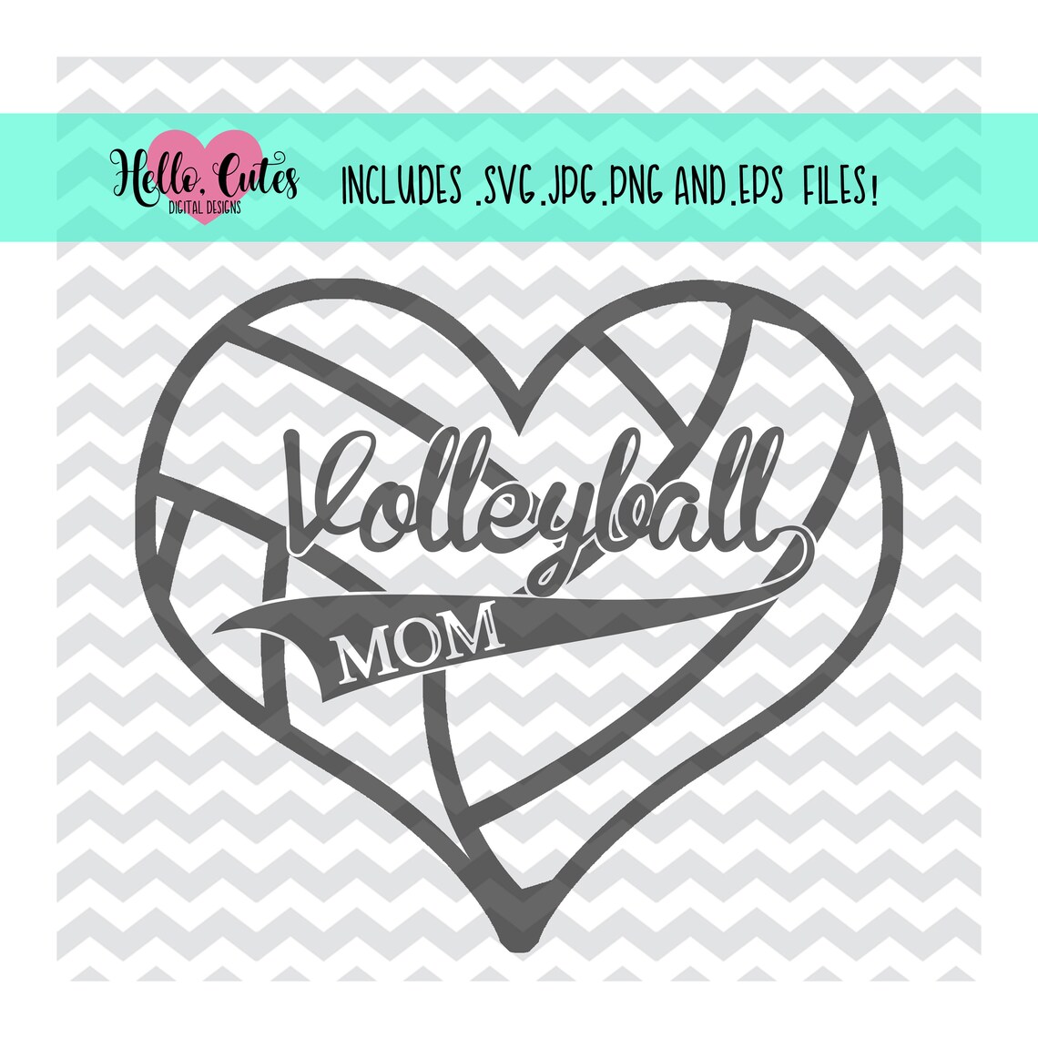 Volleyball Mom Heart sport mom ball mom heart proud | Etsy
