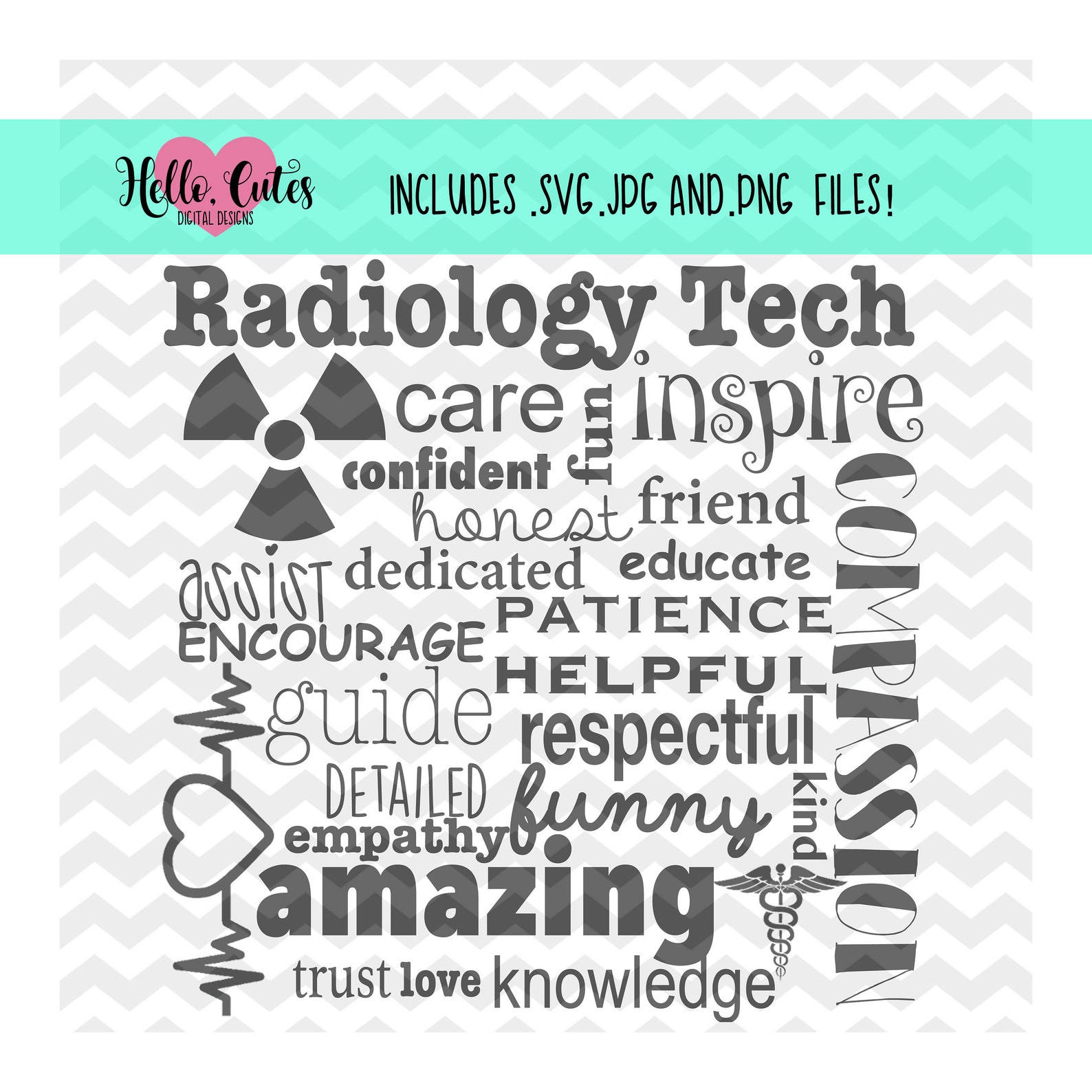 Crt Cute Radiology Technician Appreciation Design Png Svg - Etsy