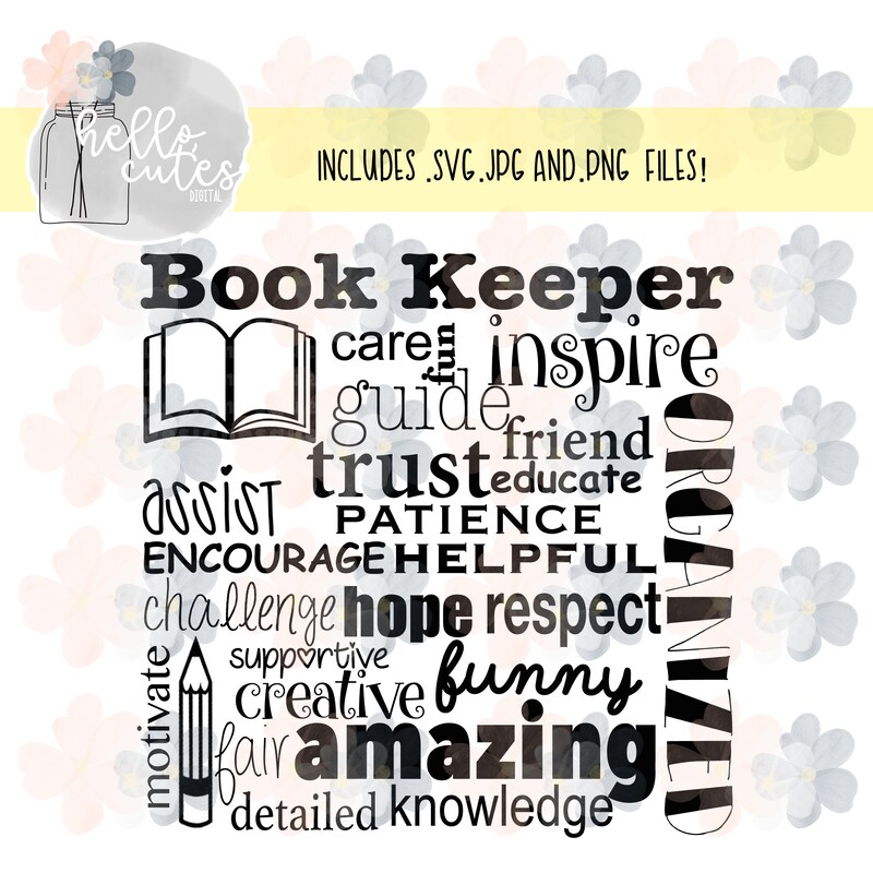Bookkeeper Svg - Etsy