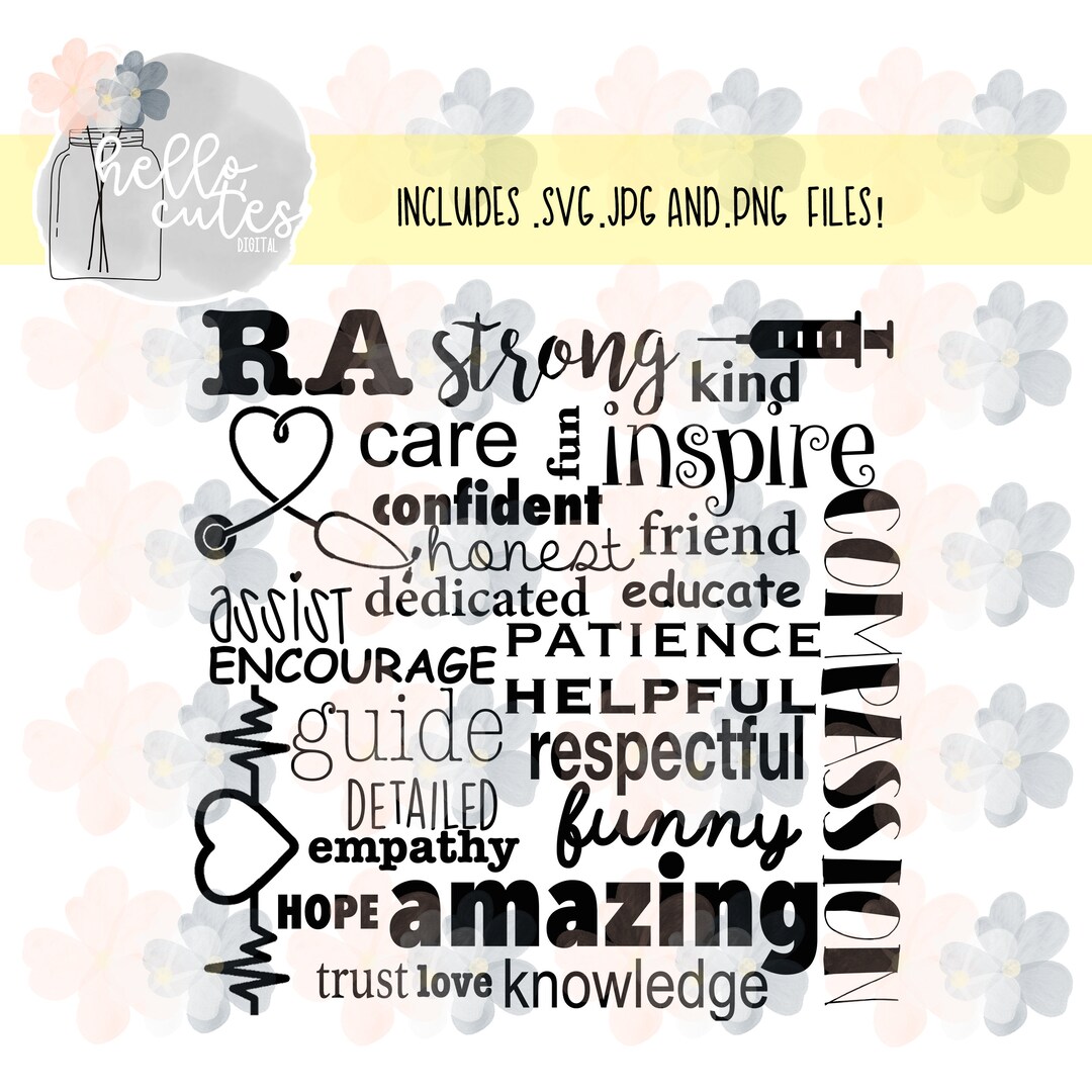 RA Appreciation Design | Cut File, Svg, Png, Jpg, Instant Download ...