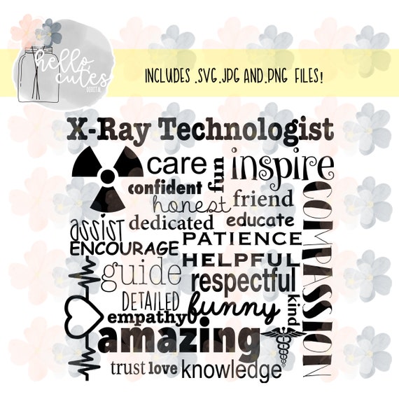 X-ray Technologist Appreciation Design Printable Png Svg - Etsy