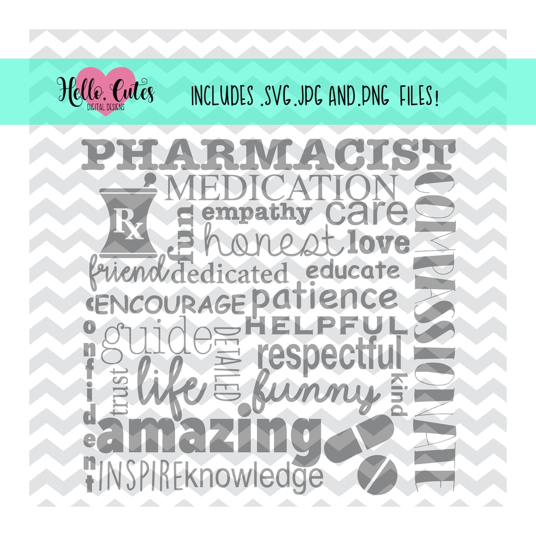 Pharmacist Appreciation Design | Svg, Png, Jpg, Cut File, Cricut ...