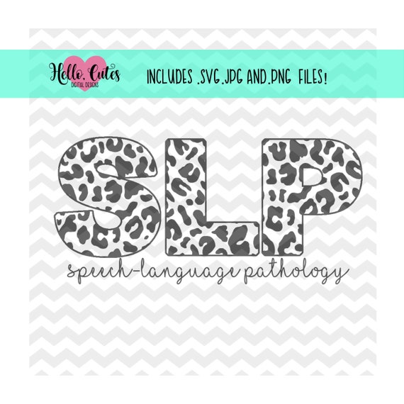 SLP Speech Language Pathology Design Printable Cut File | Etsy