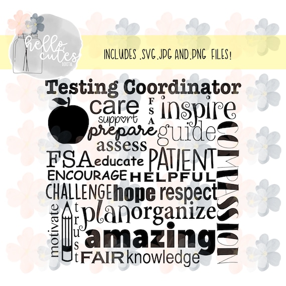 Testing Coordinator Appreciation Design Jpg File Png File | Etsy