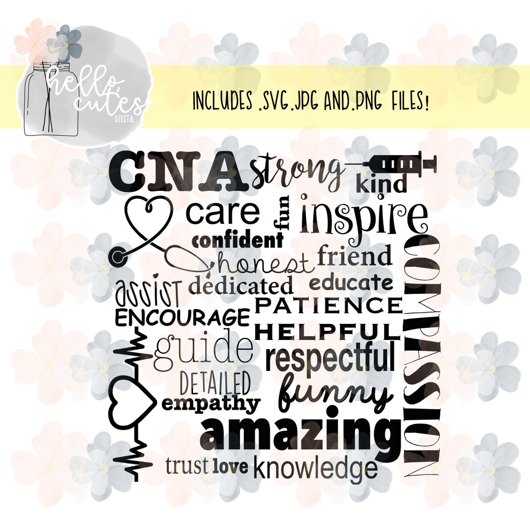 CNA Appreciation Design | Png, Eps, Svg, & Jpg Cut Files, Hospital ...