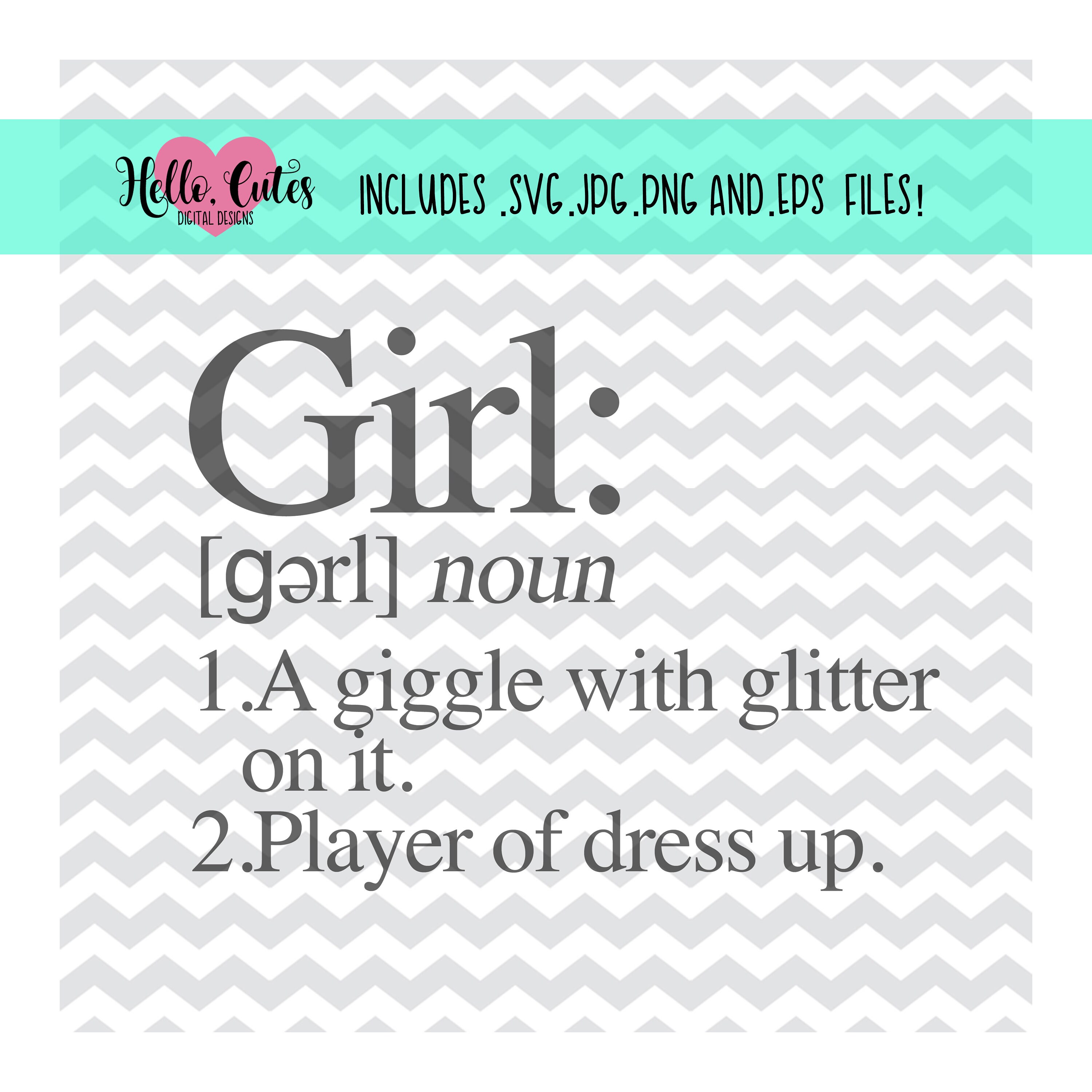Girl Definition Design Cut files svg png jps printable | Etsy