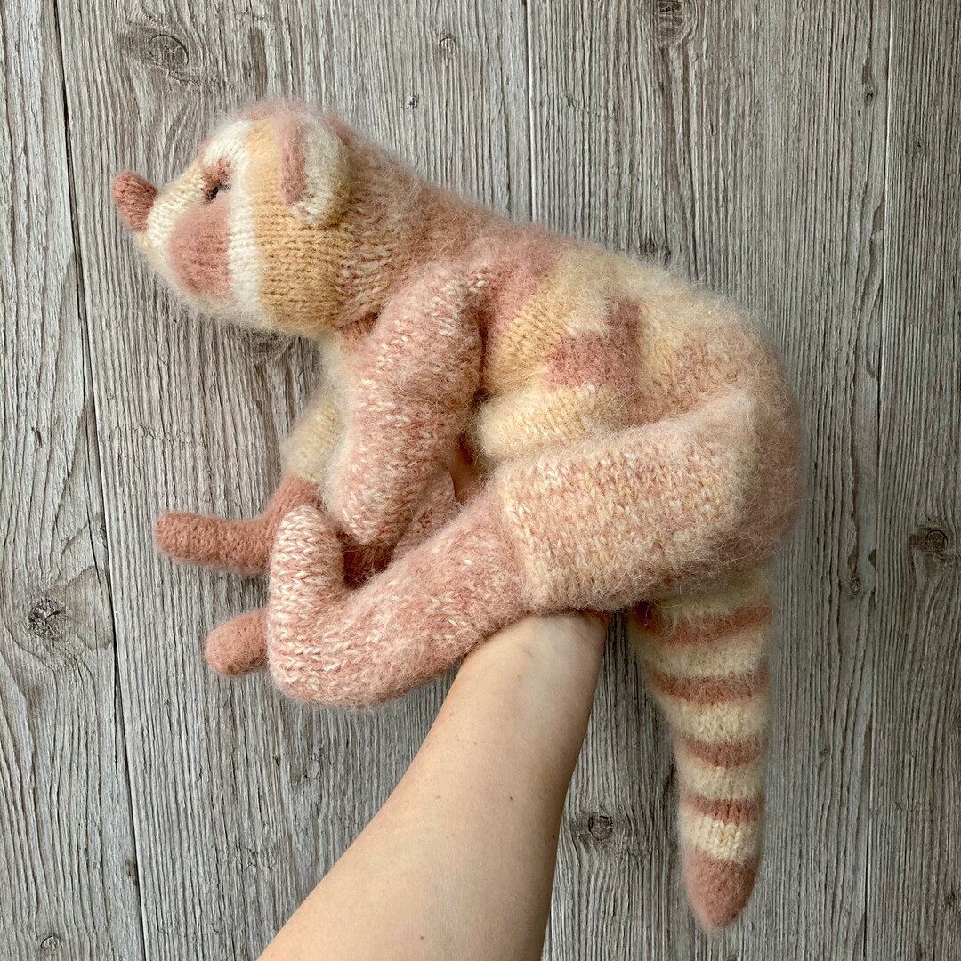 Knitted Raccoon of Rouse Color Crochet Realistic Raccoon Raccoon Soft ...