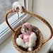 Knitted Holland Lop Bunny in Clothes With a Mouse Knitted Realistic ...