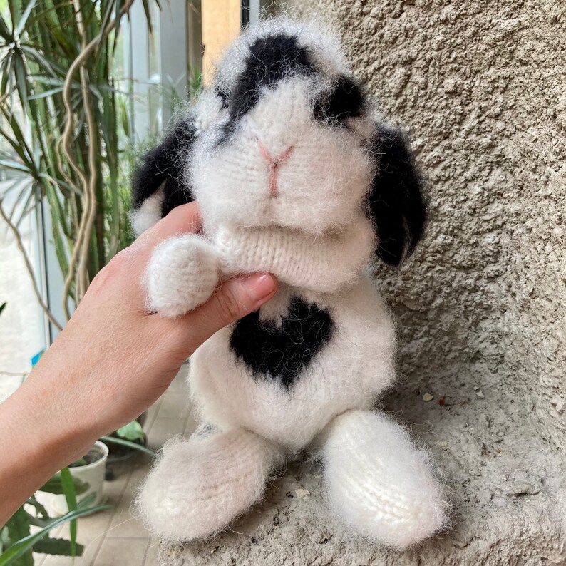 Crochet Holland Lop Bunny Realistic Stuffed Rabbit Knitted | Etsy