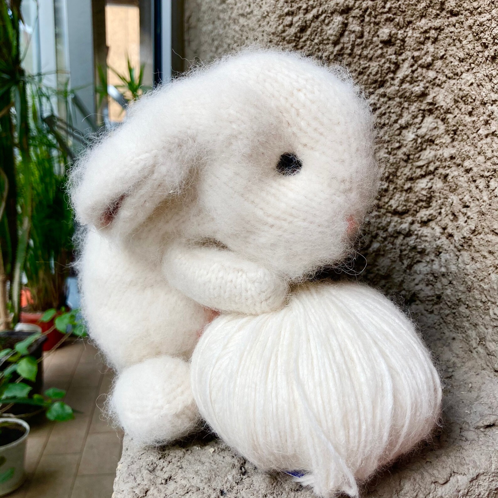 Crochet Holland Lop Rabbit 114inch Knit Rabbit Knit Bunny | Etsy