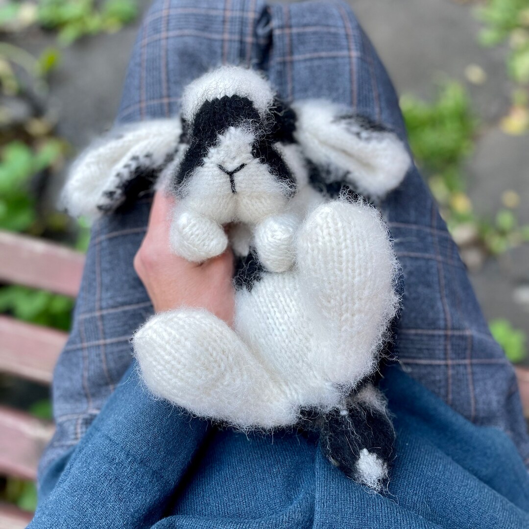 Crochet Holland Lop Bunny Realistic Stuffed Rabbit Knitted Holland Lop ...
