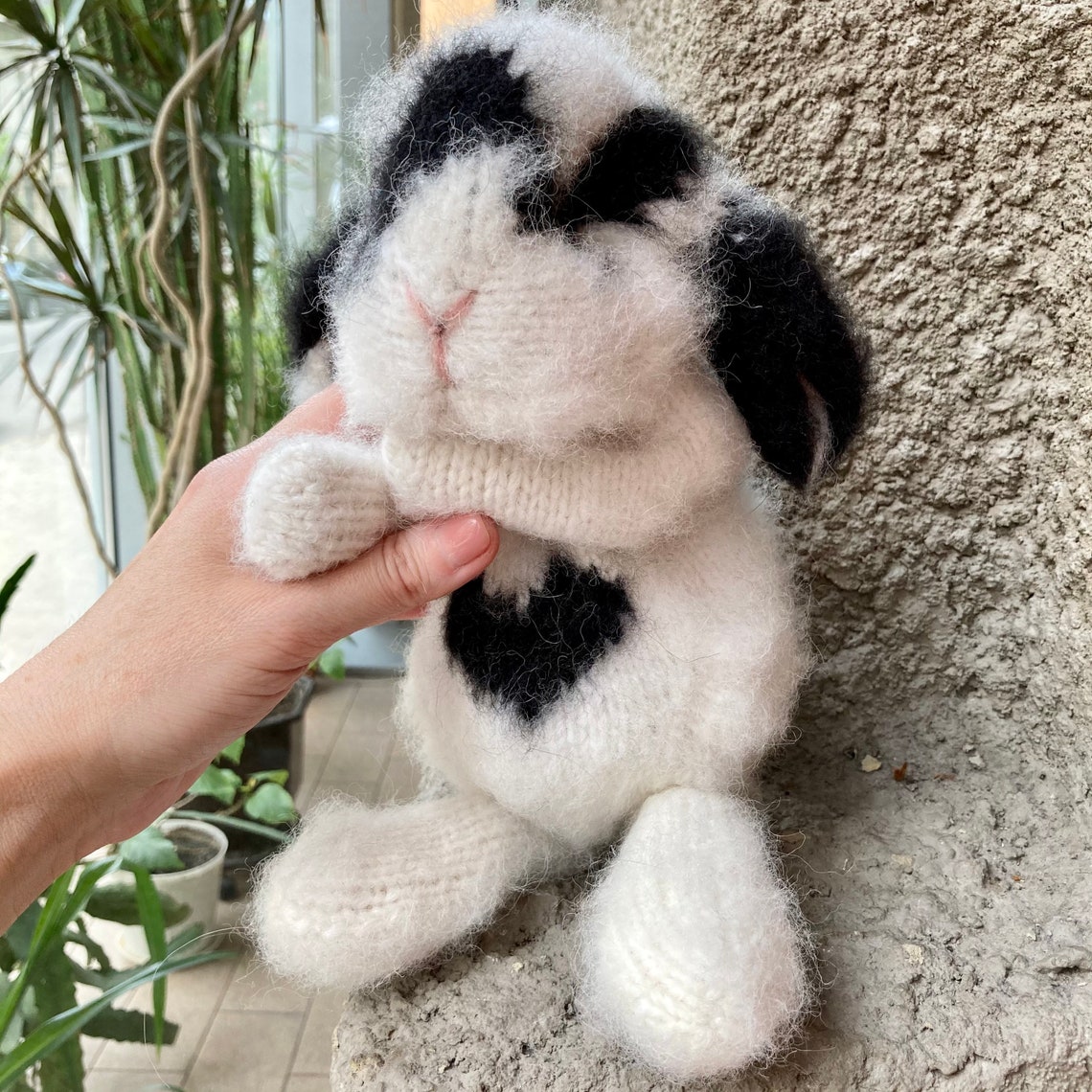 Crochet Holland Lop Bunny Realistic Stuffed Rabbit Knitted | Etsy
