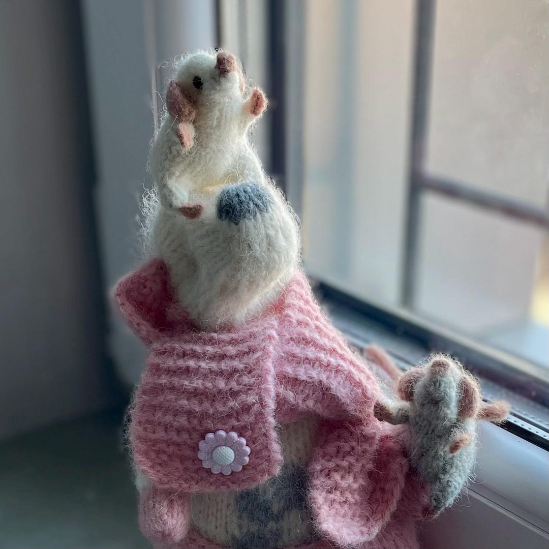 Handmade Knitted Mouse Family Toy, Alpaca Wool Mice - Etsy