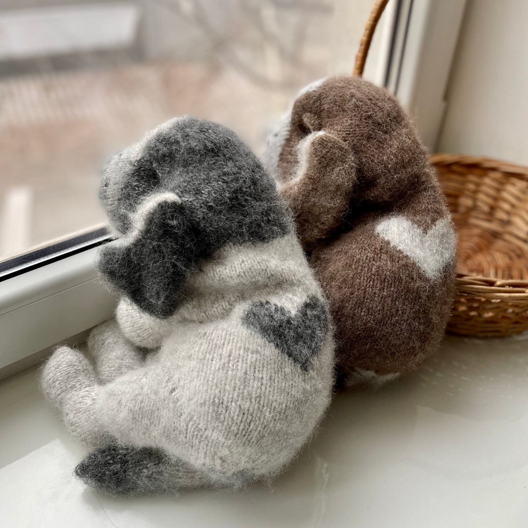 Two Knitted Realistic Puppies Puppies Soft Toy Knitted Puppies Knitted ...