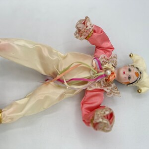 Vintage Harlequín Clown Porcelain Face Doll, Acrobat Harlequin Clown ...