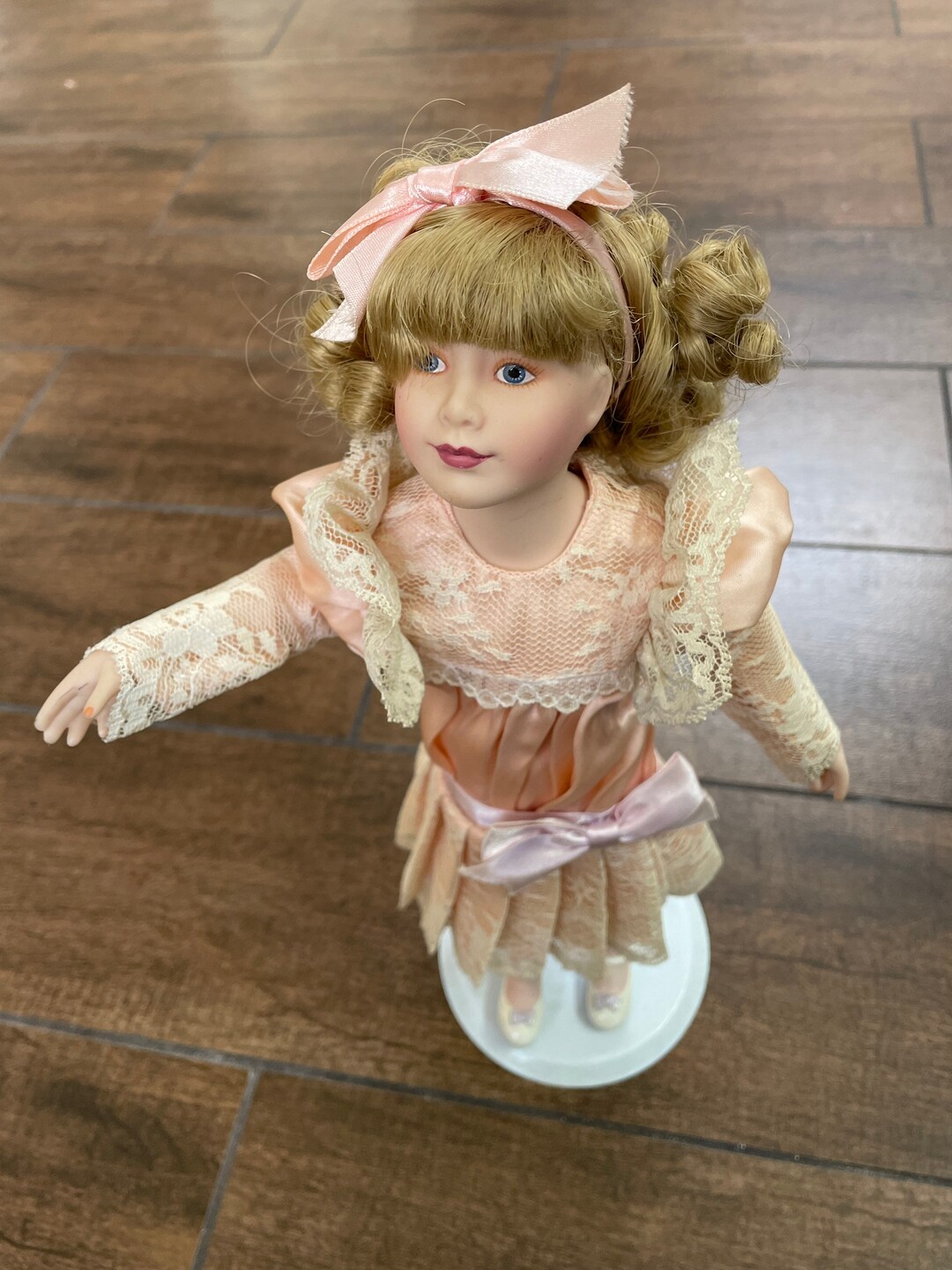 Vintage Beautiful Girl Porcelain Doll 13.5 Tall, All Hand Made Doll ...