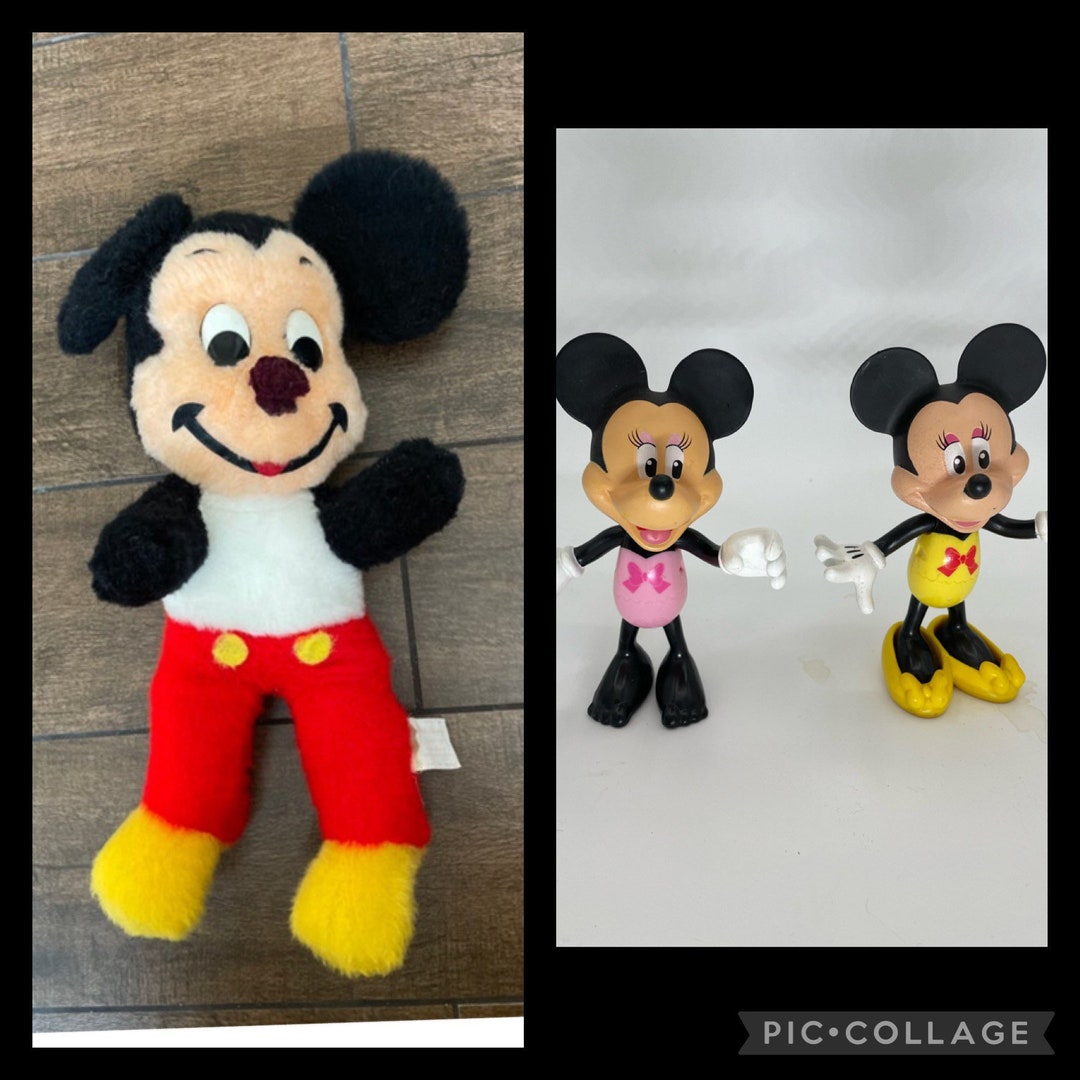 Vintage Original Plush Mickey Mouse Walt Disney Production Mickey Mouse Plush2 Minnie Mouse