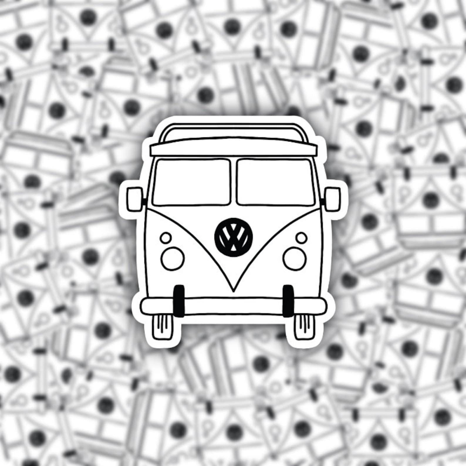 VW Bus Sticker VW Sticker Retro Sticker Laptop Sticker | Etsy