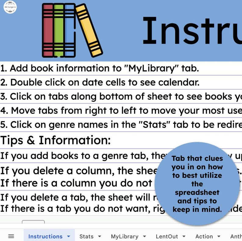 Home Library Tracker | Google Sheets Book Log (digital Download) - Etsy