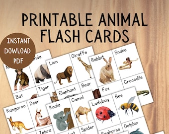 Printable Numbers 1 - 20 Flash Cards, Educational Instant Download PDF ...