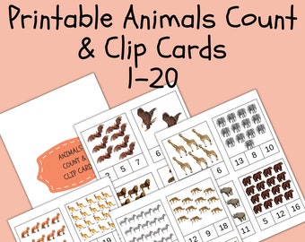 Count and Clip Cards, Christmas Cookies Count and Clip Cards Pdf, Count ...