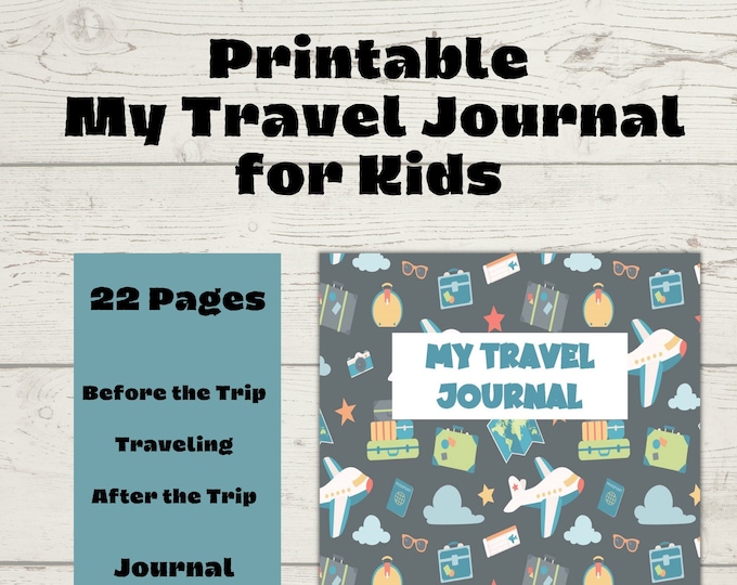 Travel Journal Printable, Holiday Travel Journal ,travel Memories ...