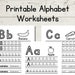 Printable Alphabet Tracing Worksheets Food Theme ABC Instant - Etsy