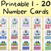 Printable Number Cards, 1 - 20, Educational Cards, 8.5 X 11 Inch ...