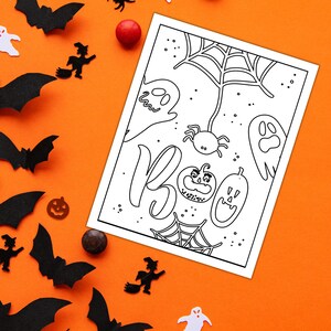 Printable Halloween Coloring Pages, 50 Pictures to Color, Instant ...